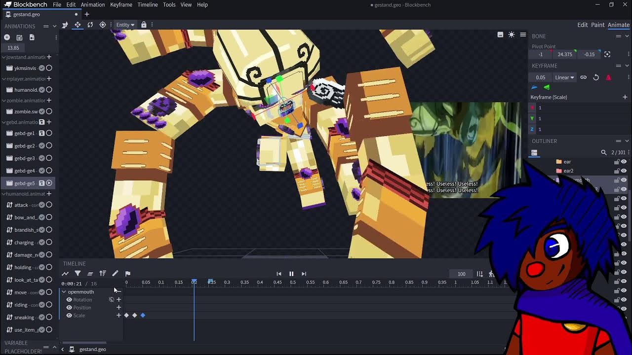blockbench animating - YouTube