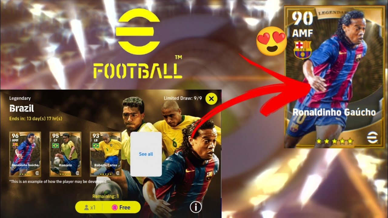 How to get legendary Ronaldinho in free all legendary Brazil pack ...