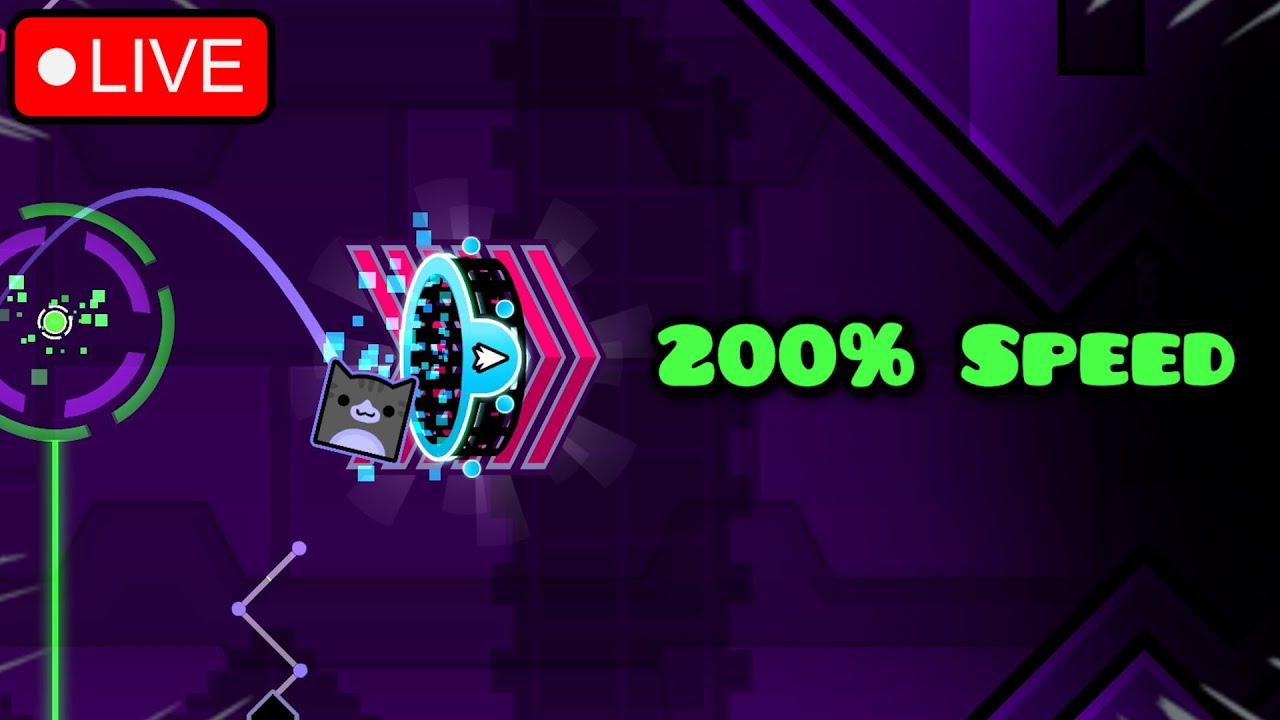 🔴 Geometry Dash At 200% Faster Speed FINALE (Stream 16) - YouTube