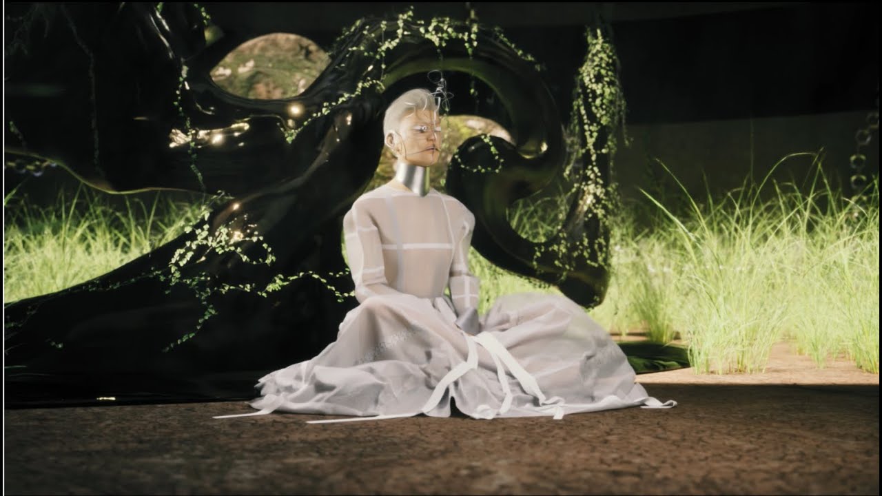 CLO 3D Transparent Tulle Dress Design - YouTube