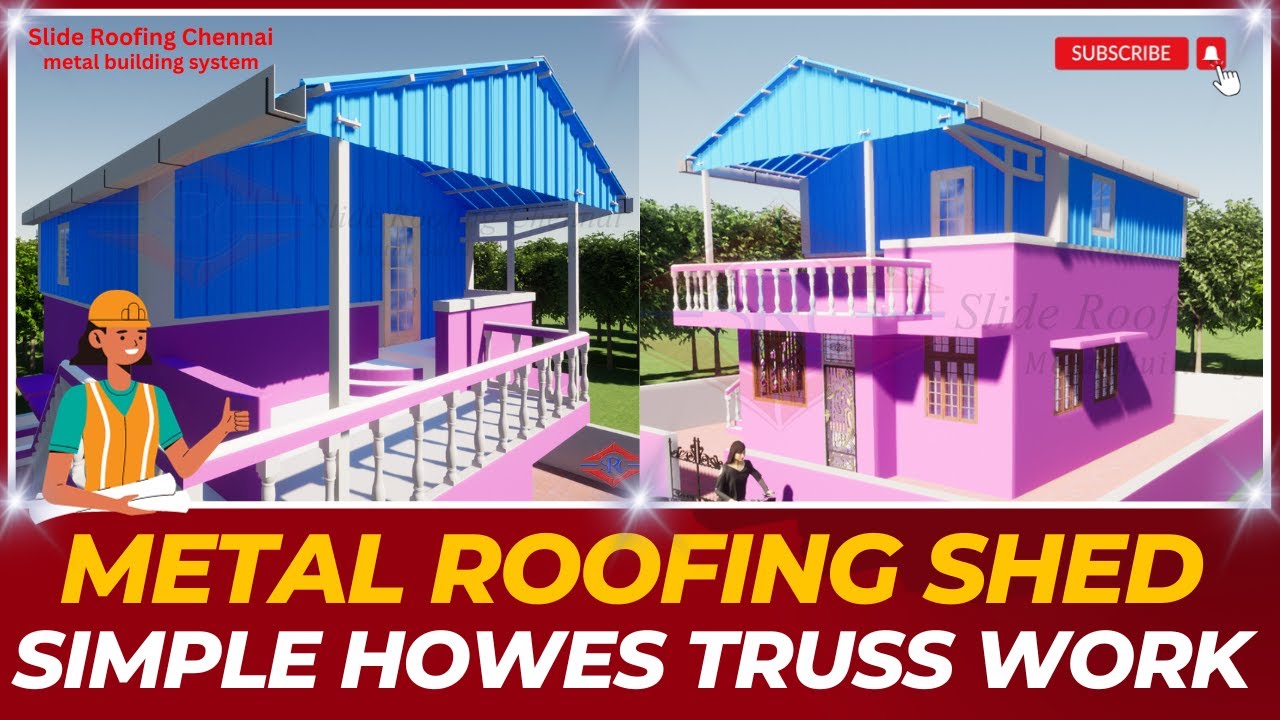 Metal Roofing Shed Simple Howes Truss Work | 3D MODEL DESIGN | Creative ...