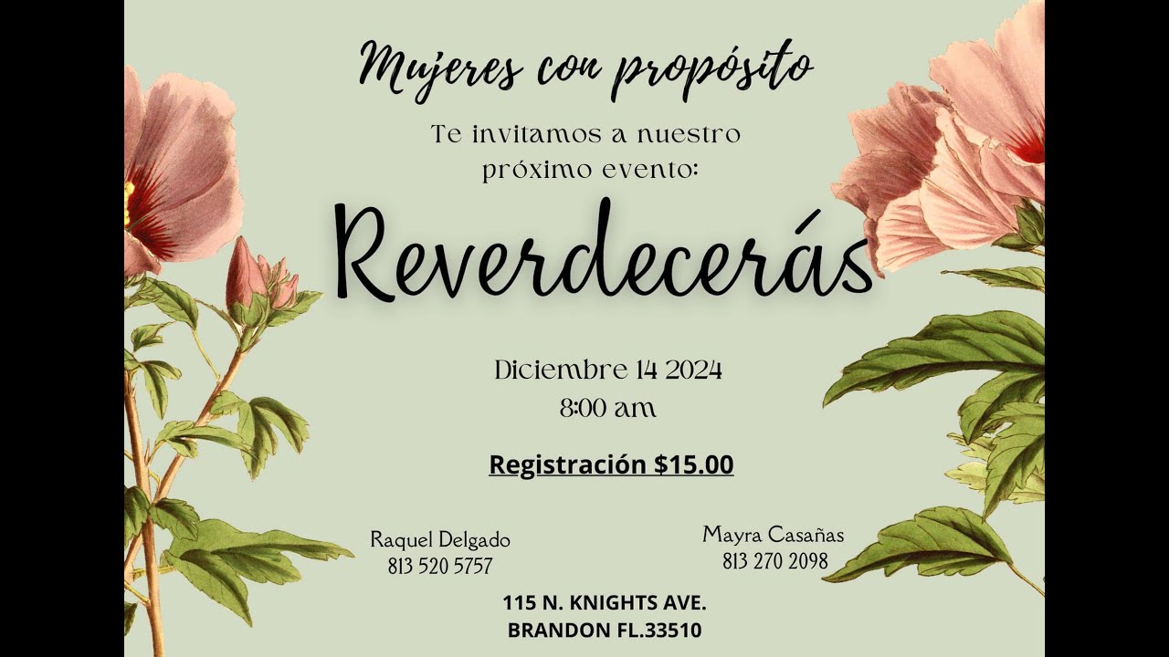 Mujeres Con Propósito Reverdecerás - YouTube