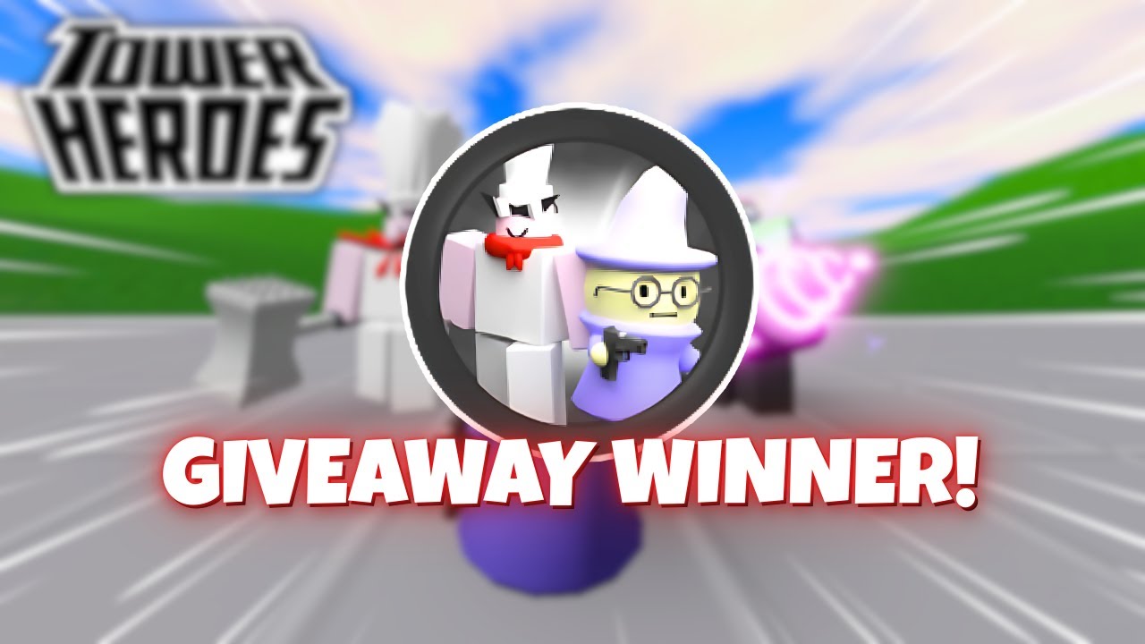 Hero Battles + Gun Wizard Giveaway WINNER! Tower Heroes Roblox - YouTube