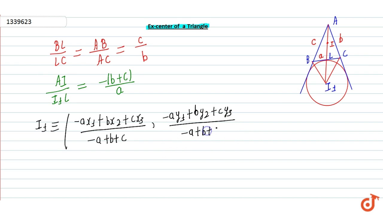 Excentre of a Triangle - YouTube