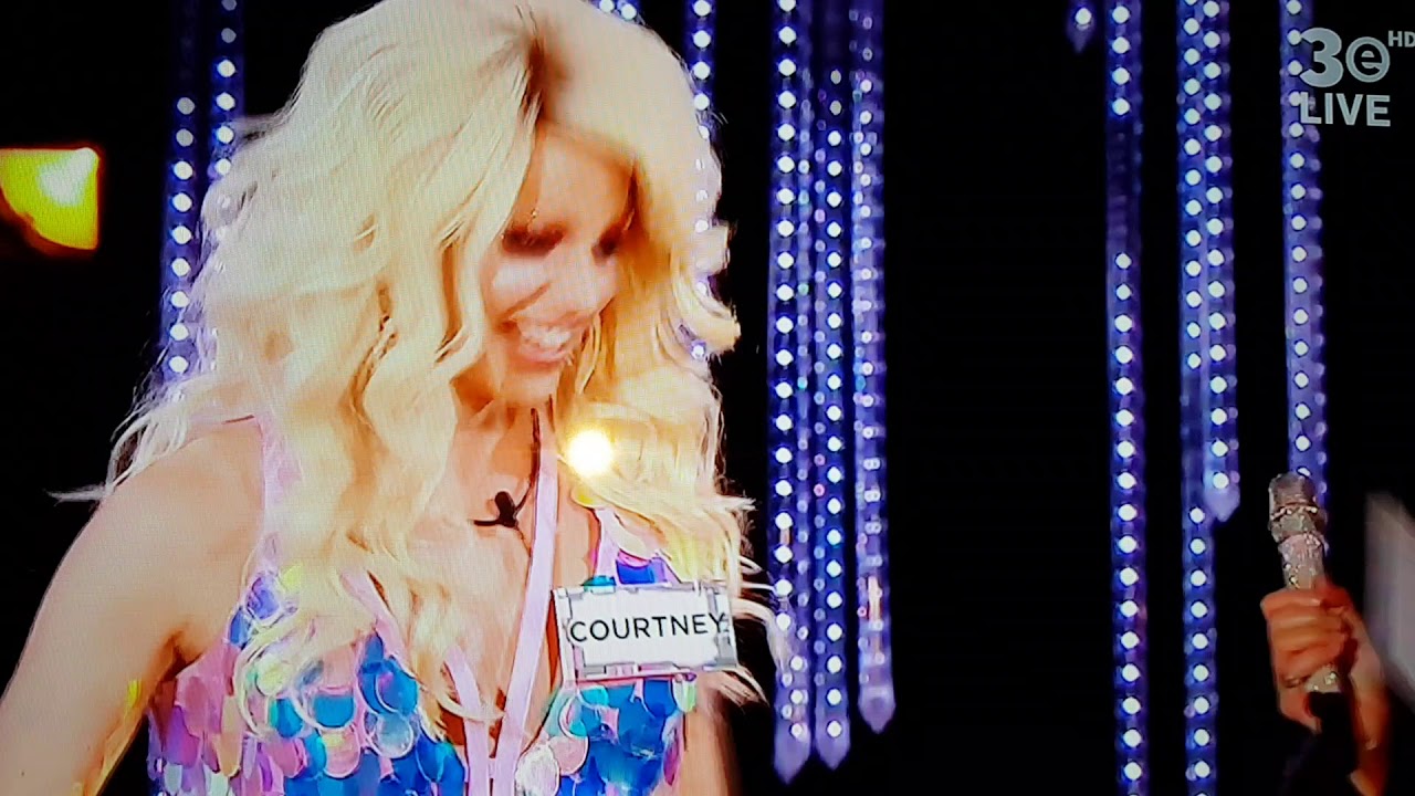 Courtney Act loses skirt and falls on Big Brother - YouTube