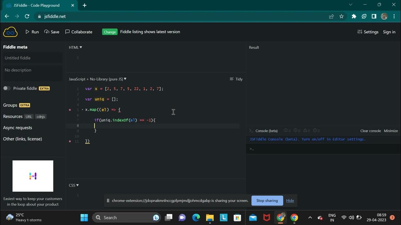Javascript Javascript Coding Questions 1 How To Remove Duplicates From Given Array Youtube 0068