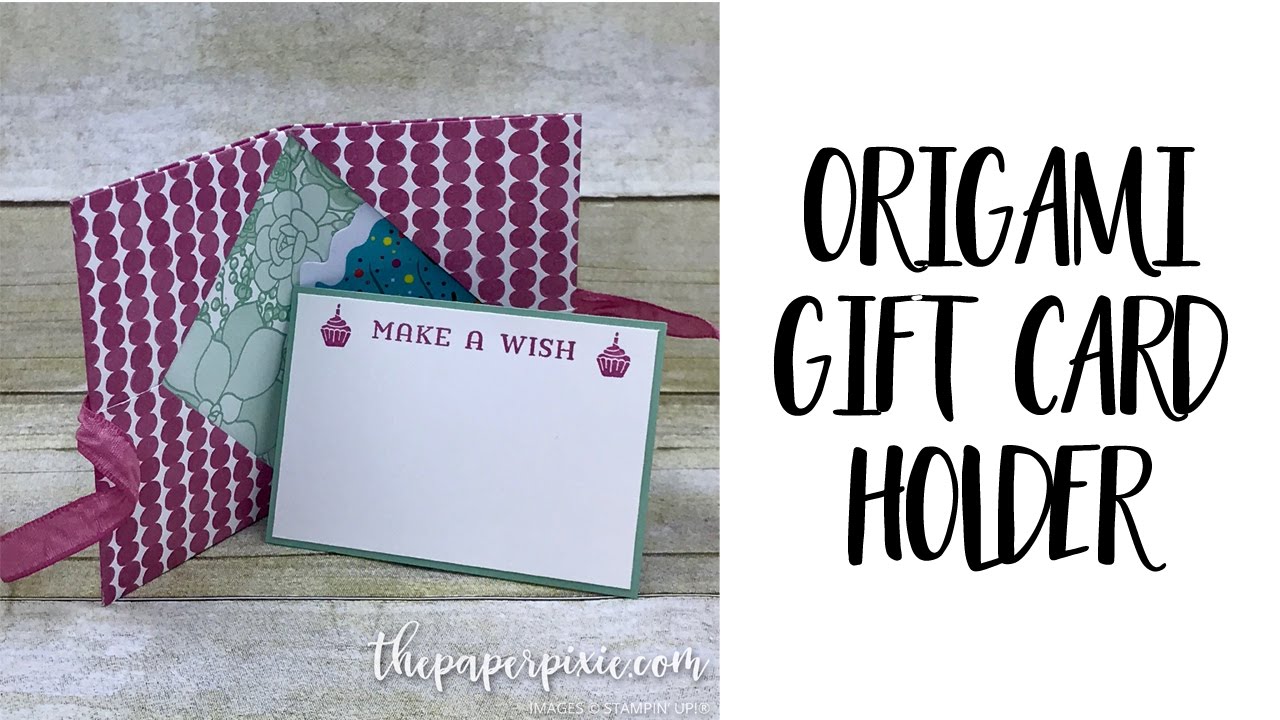 Origami Gift Card Holder - YouTube