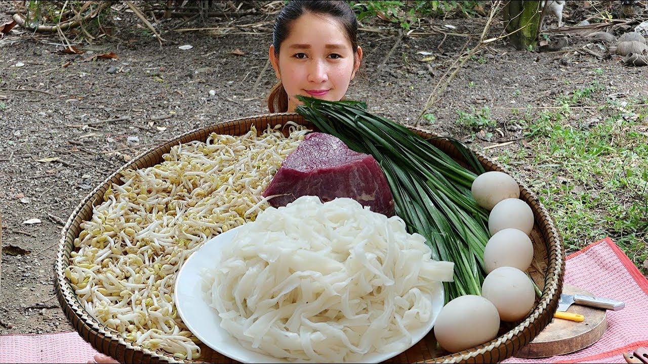 Yummy Rice Pin Noodle Stir Fry Beef Recipe - Rice Pin Noodle Cooking ...