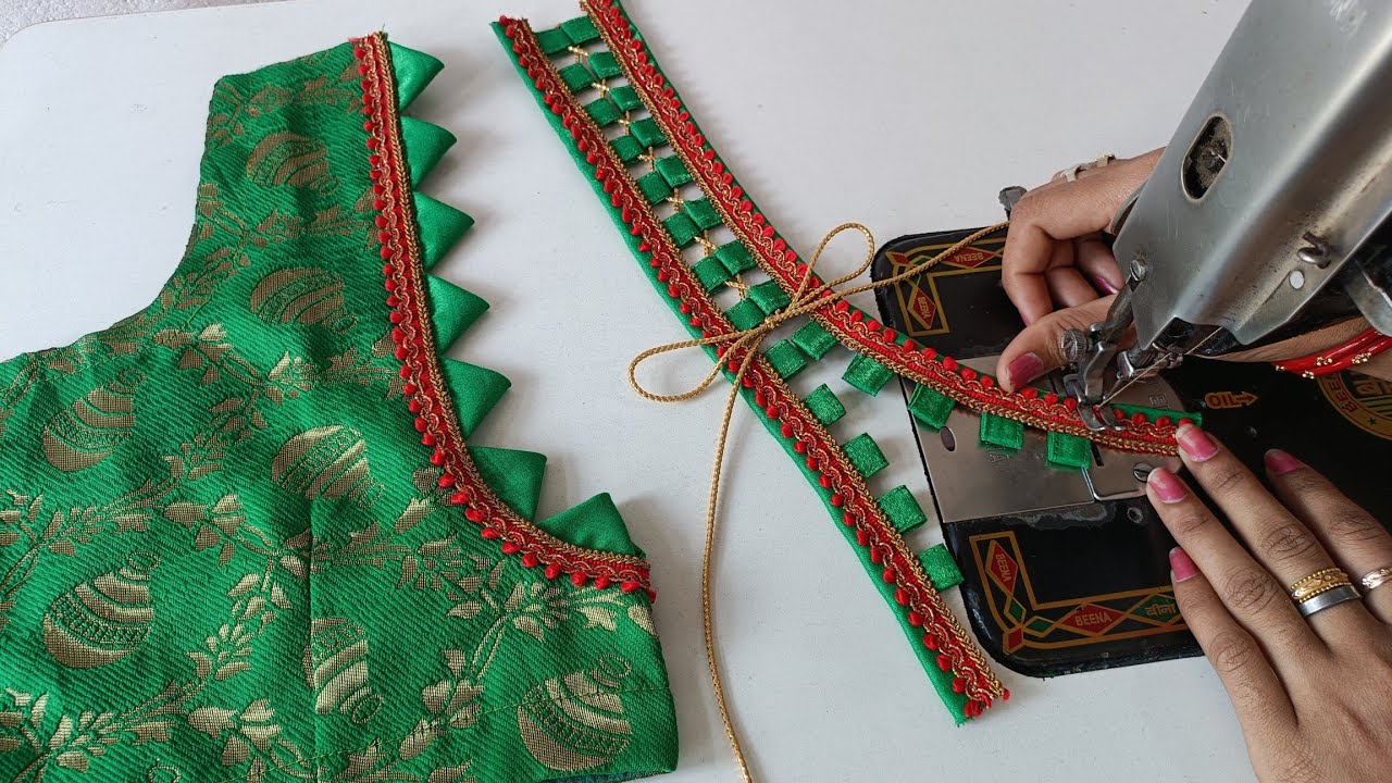 Trending blouse design | ब्लाउज की अनोखी डिजाइन | Easy & Simple Blouse ...