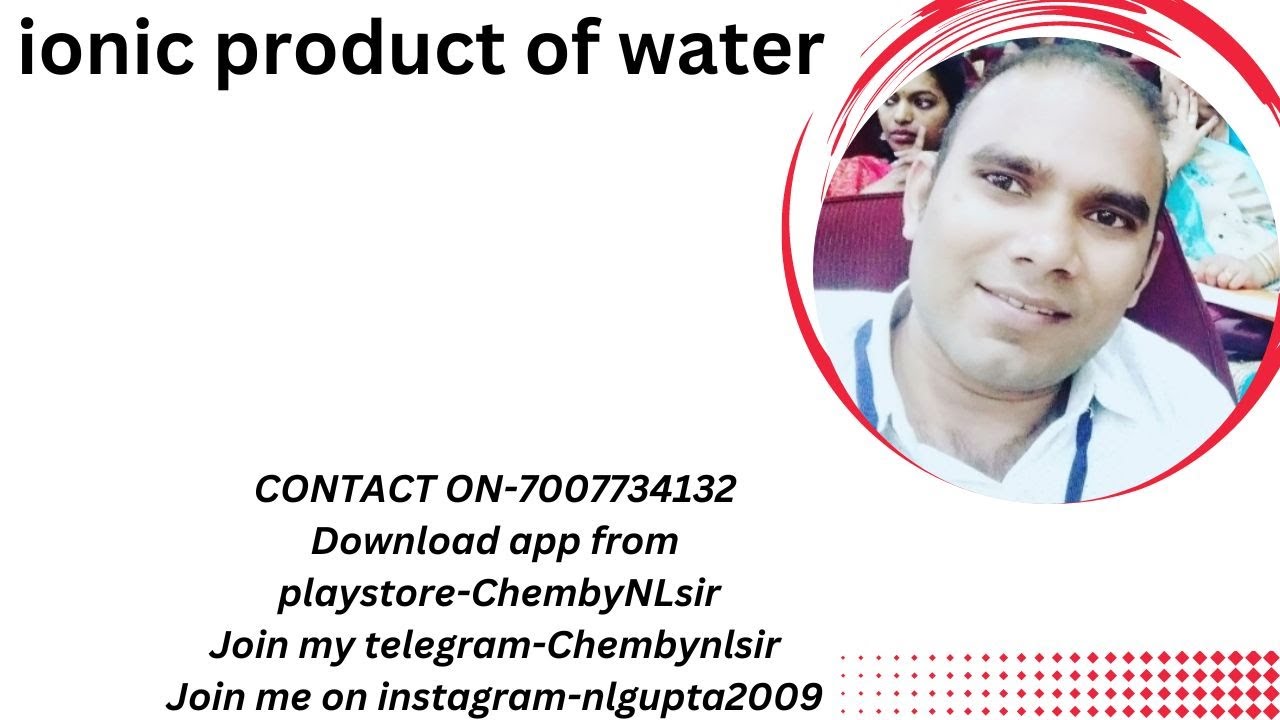 ionic product of water - YouTube