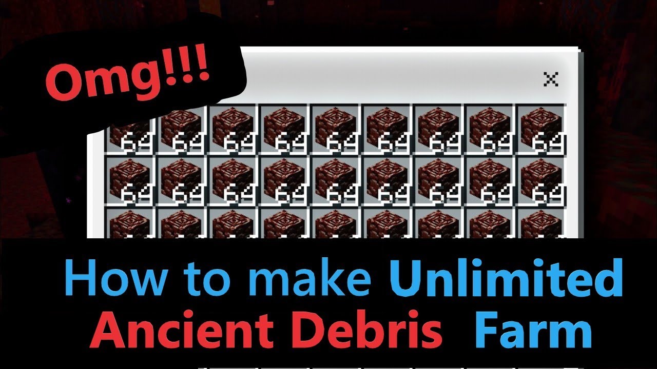 How to make Unlimited Ancient Debris Farm!!! | Java Edition | Netherite ...