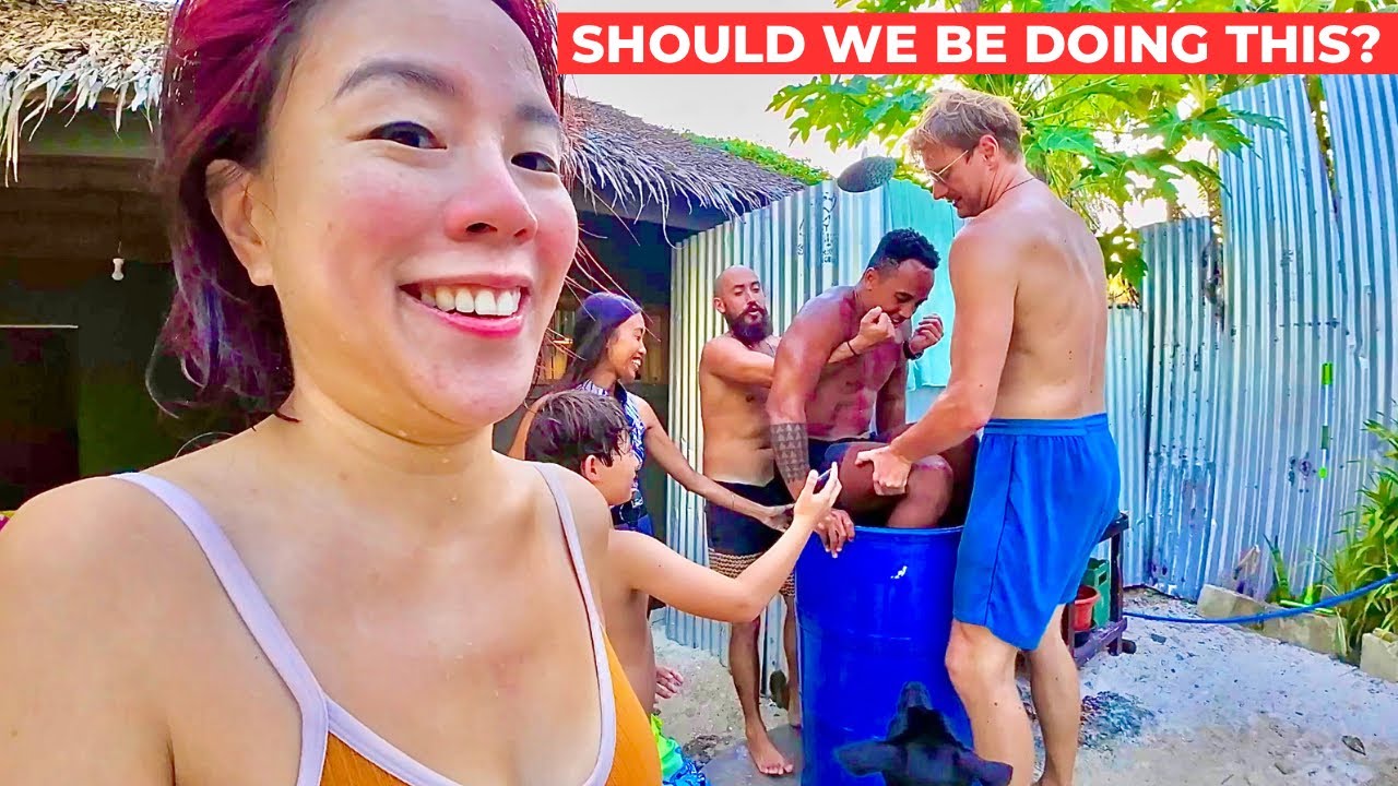 Body shock‼️ Tall people challenges. Siargao island life, ice bath Roxy Roco Philippines travel ...