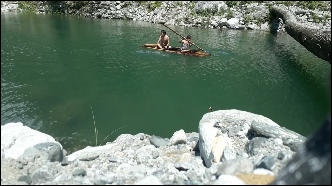 Rafting with a Banana Tree Raft - YouTube