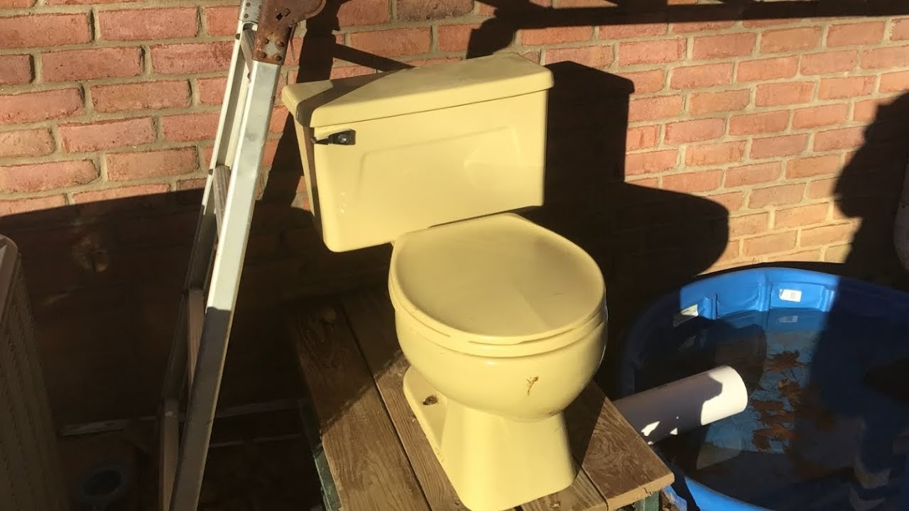 1978 Kohler Wellworth waterguard on the new high tank setup! - YouTube