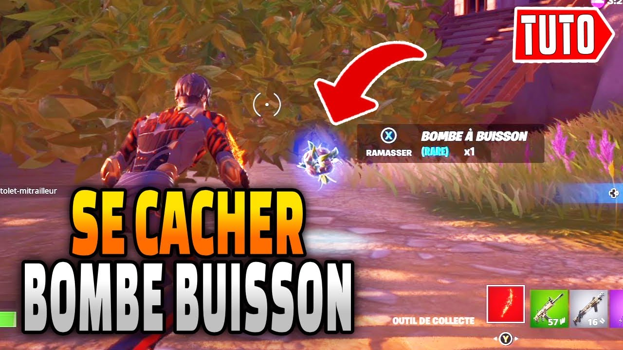 COMMENT SE CACHER DANS UN BUISSON LANCÉ SOI MEME SUR FORTNITE CHAPITRE 4 - Emplacement Bombe ...