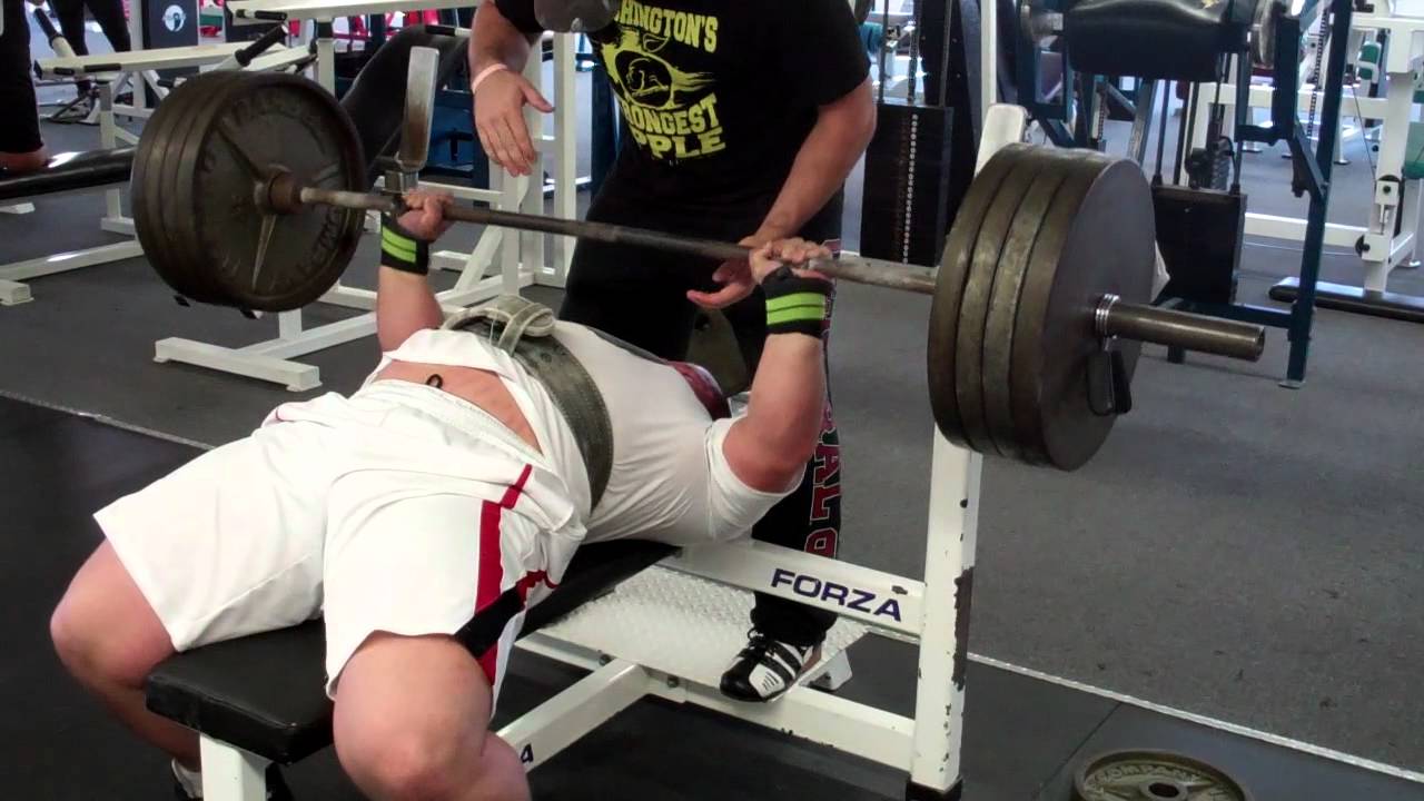 Bench Press 405 X 5 Reps (2 Rep Pr) - YouTube