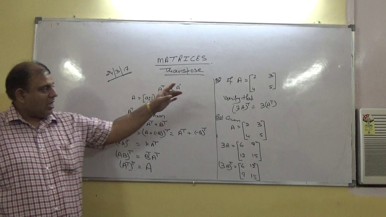 MATRICES Chapter-3 part-12 - YouTube