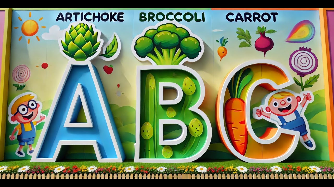 ABC Vegetables Names | Vegetables Name For Kids | English Vocabulary ...