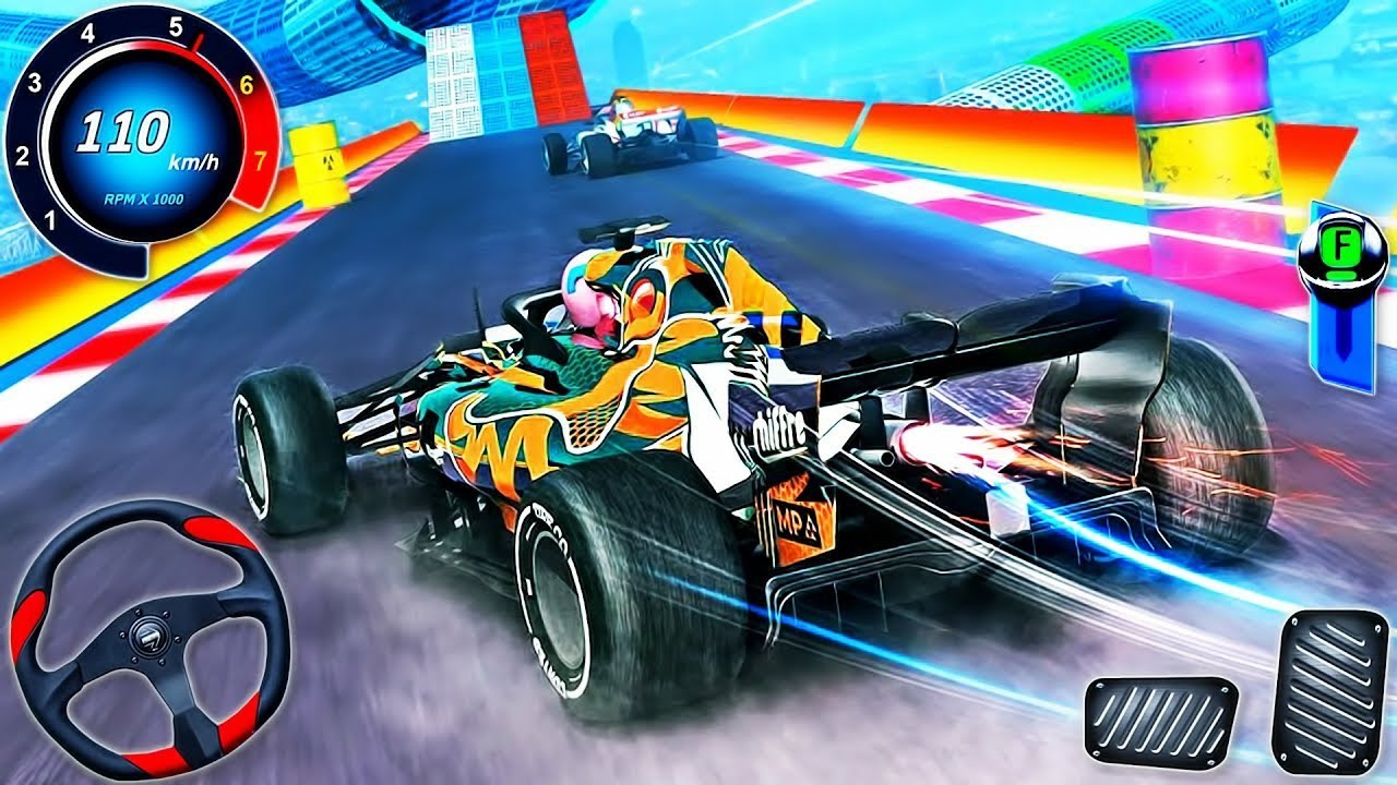 Impossible Car Racing Stunts Simulator - Formula Car Mega Ramp 3D ...