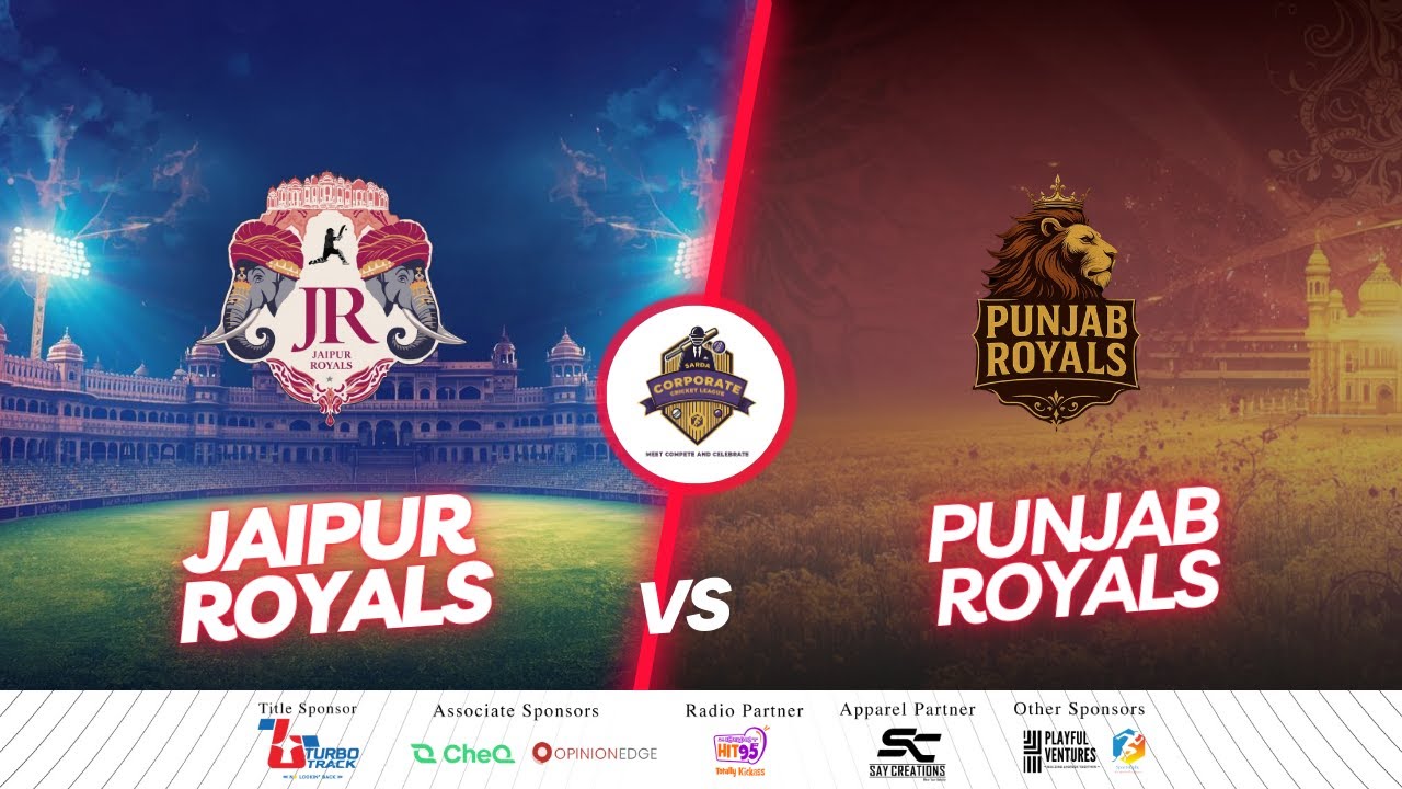 Match 31 — Jaipur Royals 🆚 Punjab Royals | Sarda Corporate Cricket ...