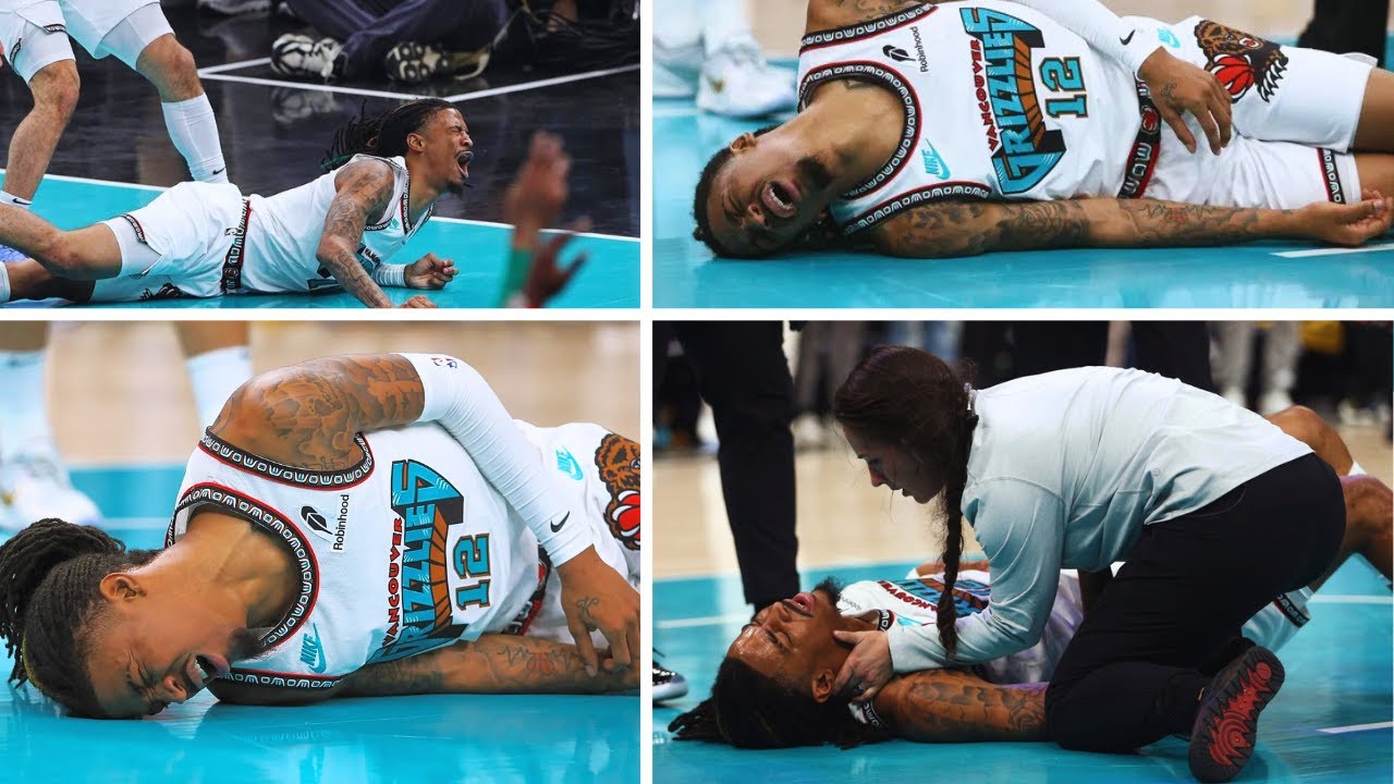 Ja Morant Suffers Painful Hip Injury After Hard Fall vs. Thunder | Game ...