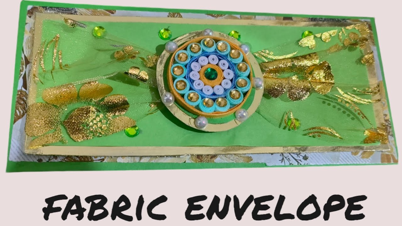 Fabric envelope/Quilling craft/Quilling envelope/Quilling paper art ...