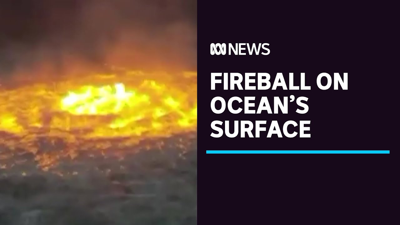 Blazing fire on ocean surface due to gas leak extinguished in Gulf of ...