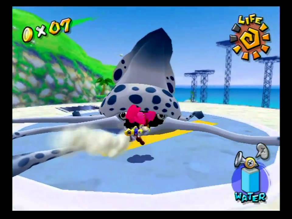 Super Mario Sunshine (GC) Shine Sprite 18 - Ricco Harbor - Glooper ...