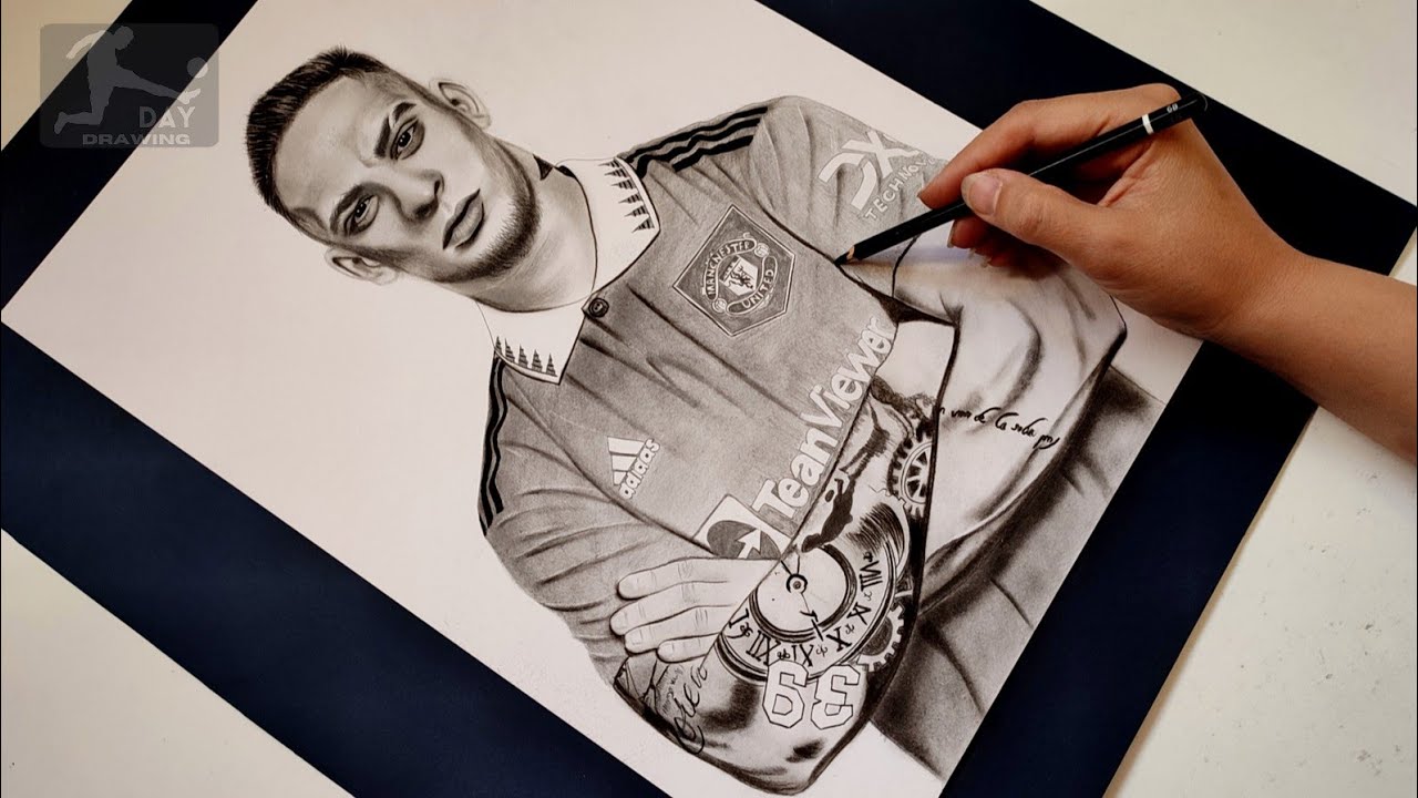 Drawing Antony in Manchester United 2022 || Design Antony transfer to ...
