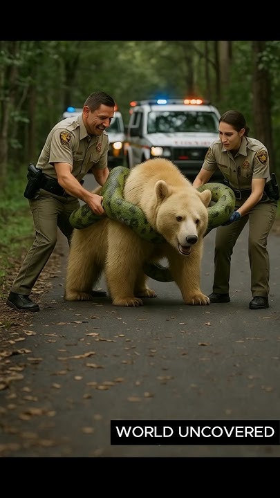 Epic Bear Rescue: Snake Attack Caught on Camera! #shorts - YouTube