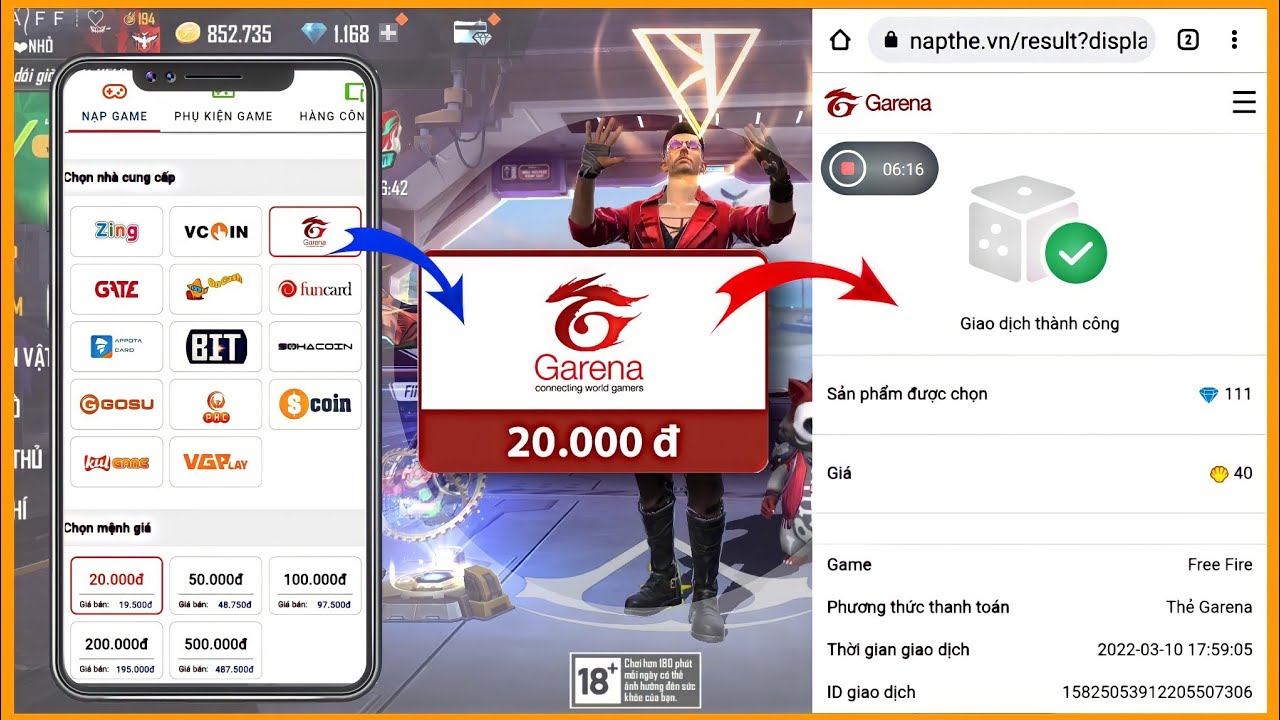 [Free Fire] Cách Mua Thẻ Garena Trên Điện Thoại Qua MOMO - Nạp Thẻ ...