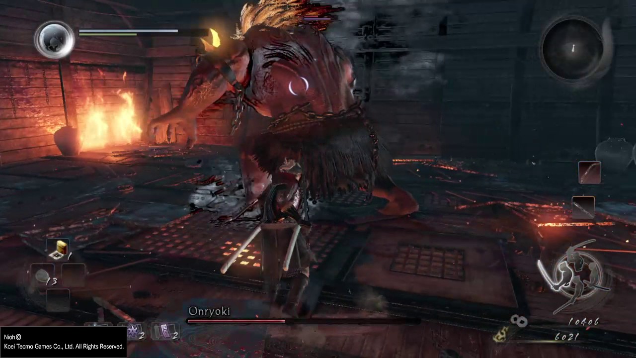 Nioh 1st boss - YouTube