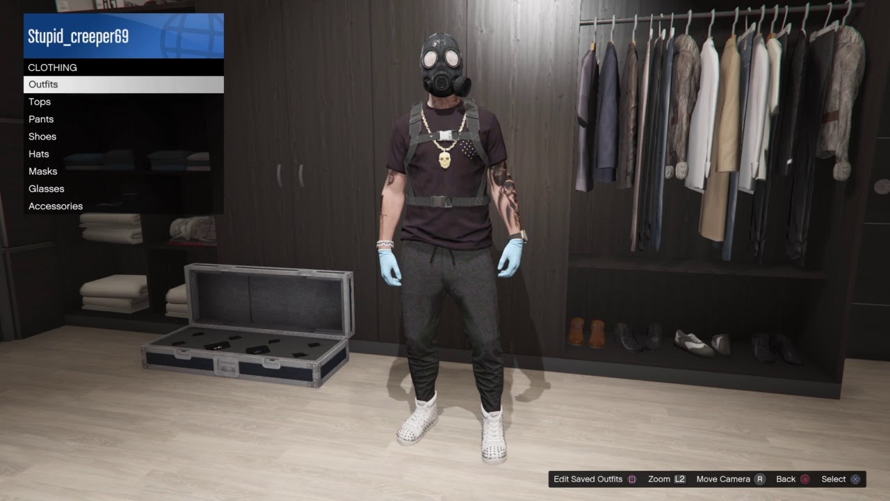 GTA 5 GAS MASK W/ HAT & OUTFIT - YouTube
