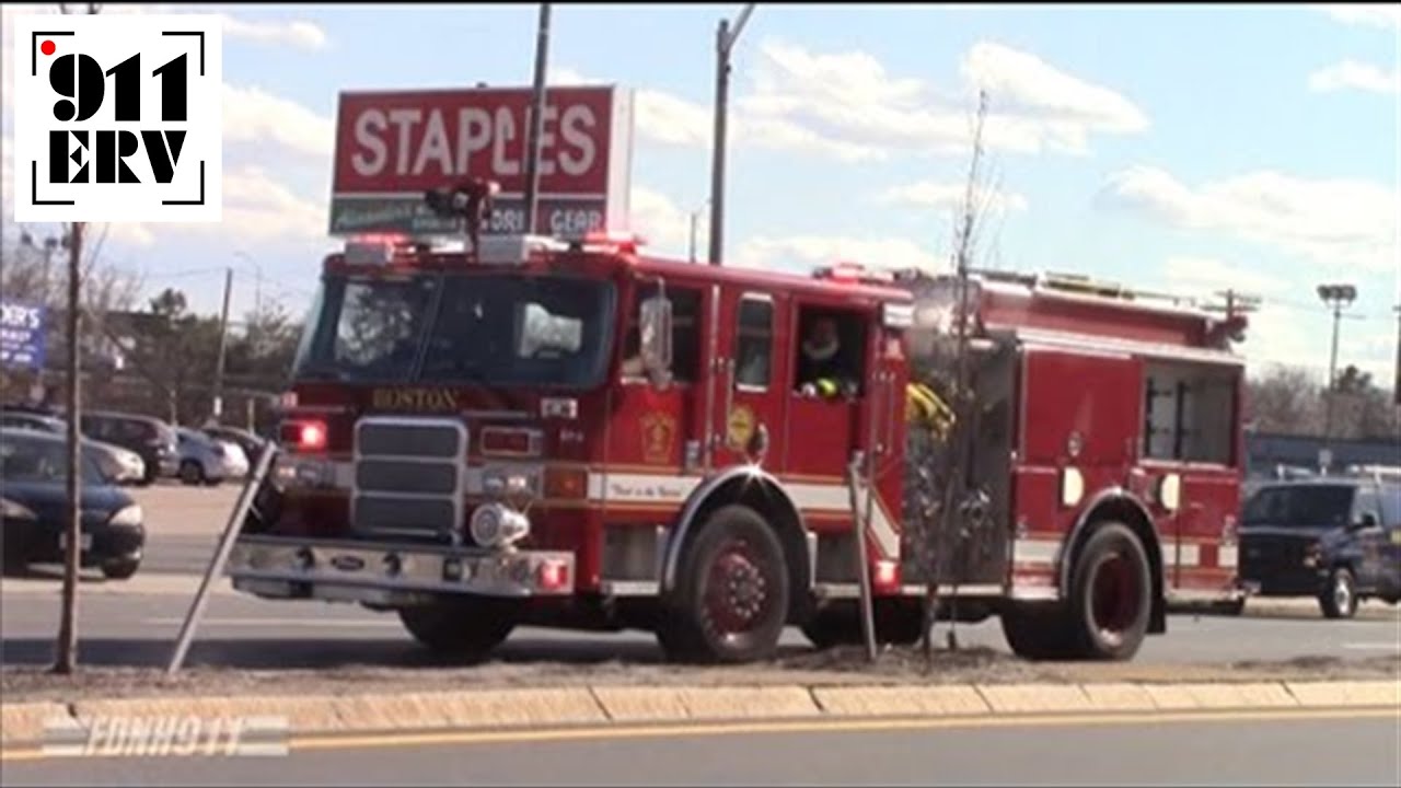 Boston Fire Spare Engine 6 and Ladder 15 Responding - YouTube