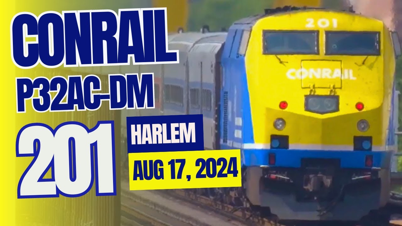8/17/2024: Metro North Conrail Heritage Unit at Harlem: P32AC-DM 201 ...
