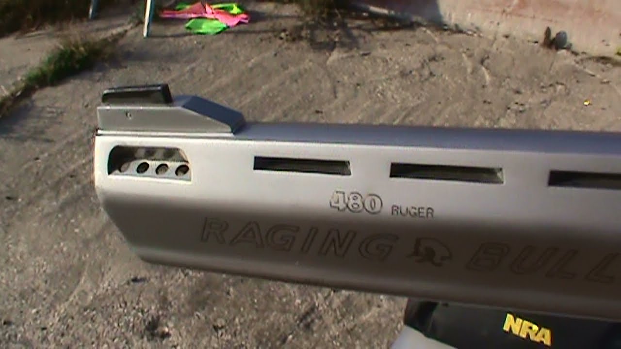 Taurus Raging Bull .480 Ruger with 8 3/8 inch ported barrel shooting ...