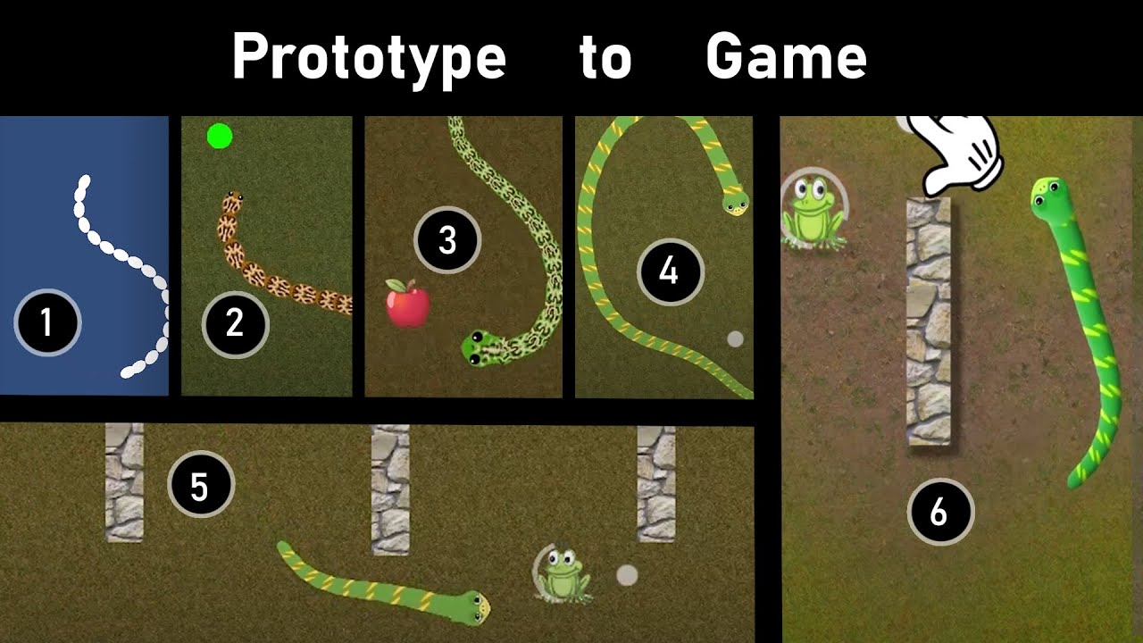 Snake Game Evolution from Prototype to Final Game - YouTube