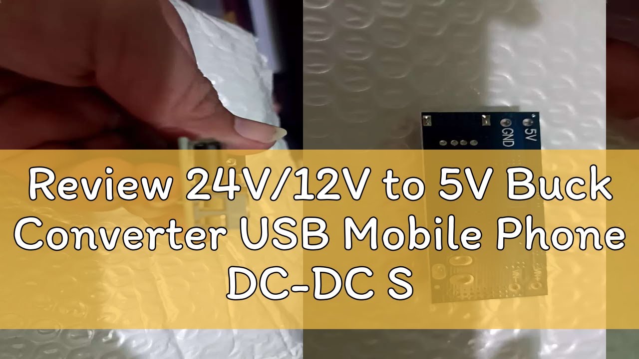 Review 24V/12V to 5V Buck Converter USB Mobile Phone DC-DC Step-down ...