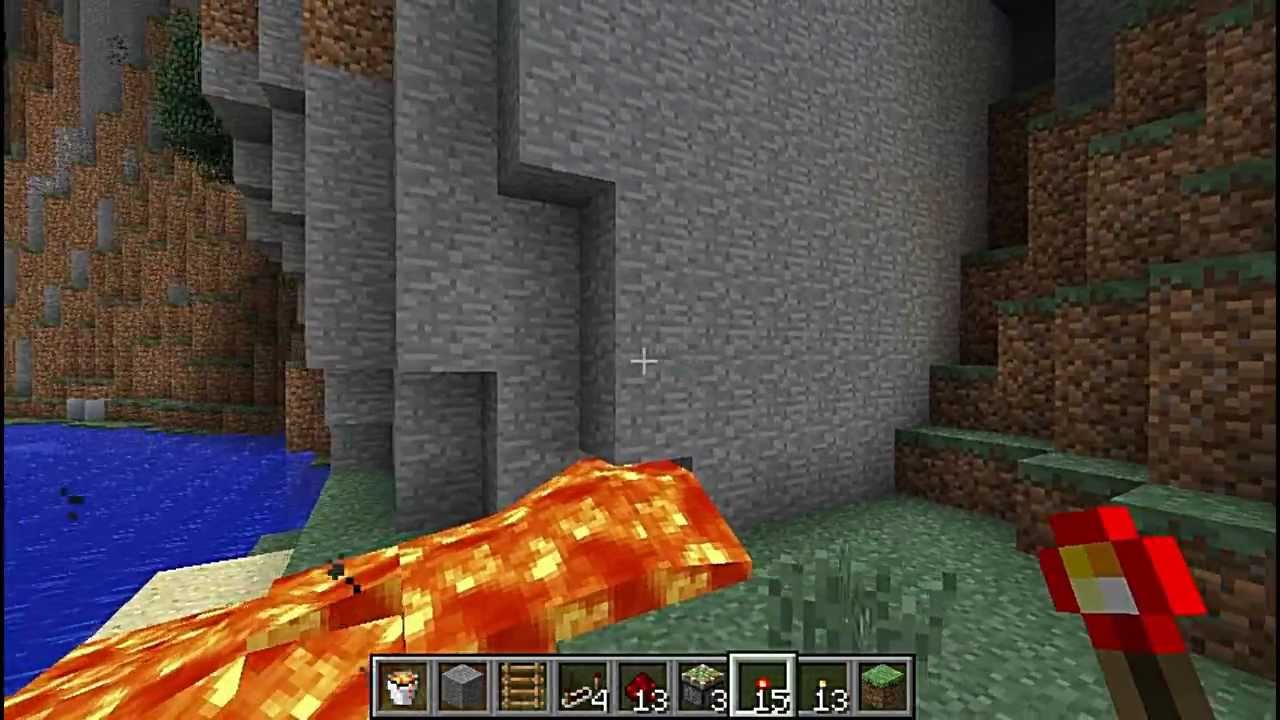 Minecraft hidden cave - YouTube
