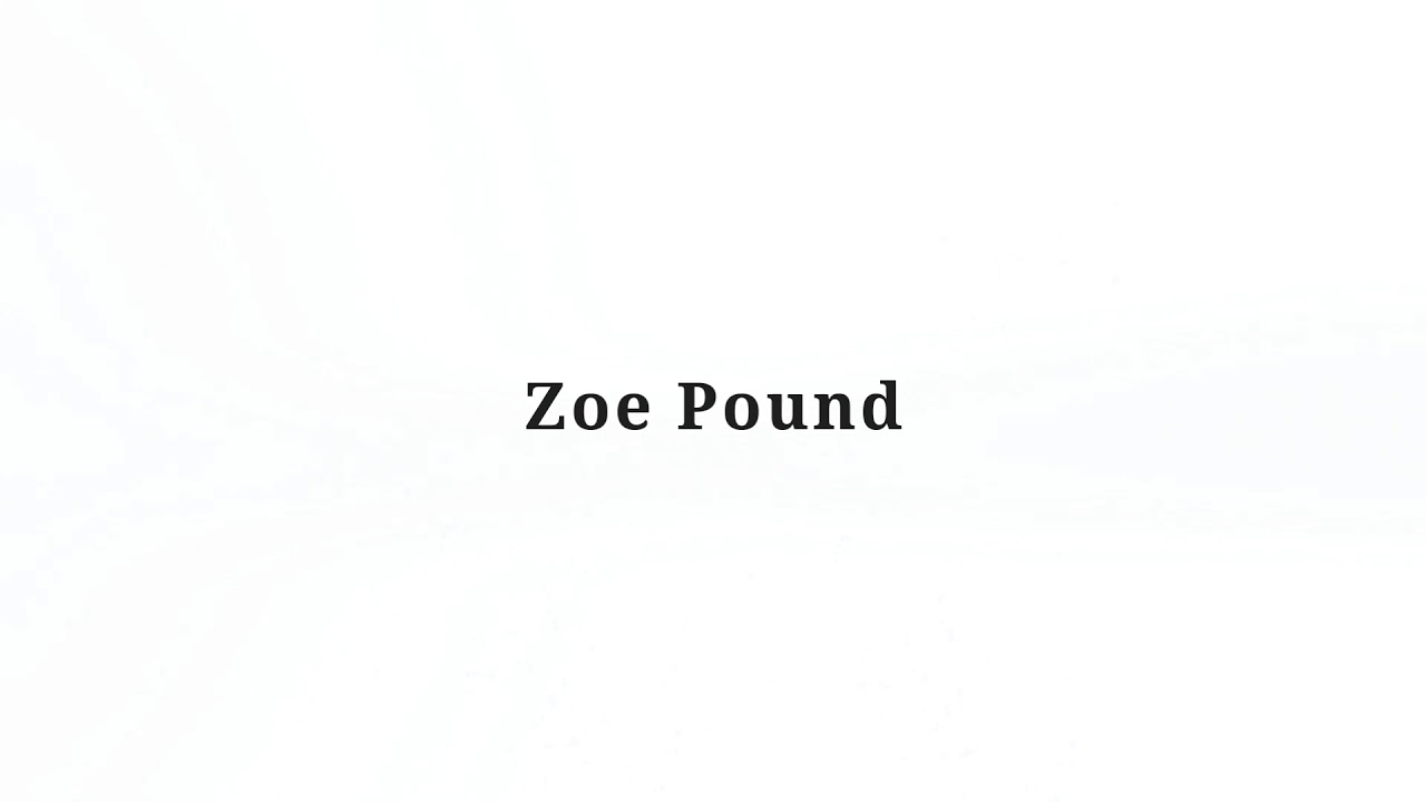 Zoe Pound documentary - YouTube