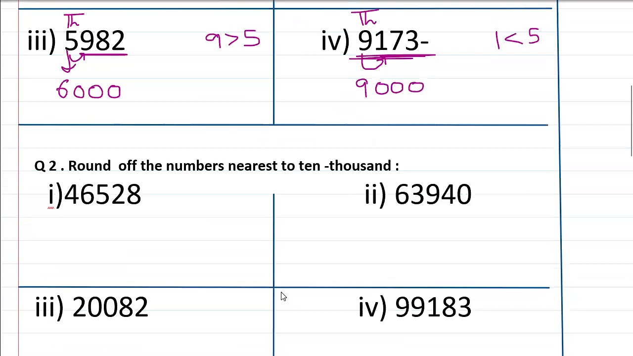 Rounding off nearest to thousand and ten thousand - YouTube