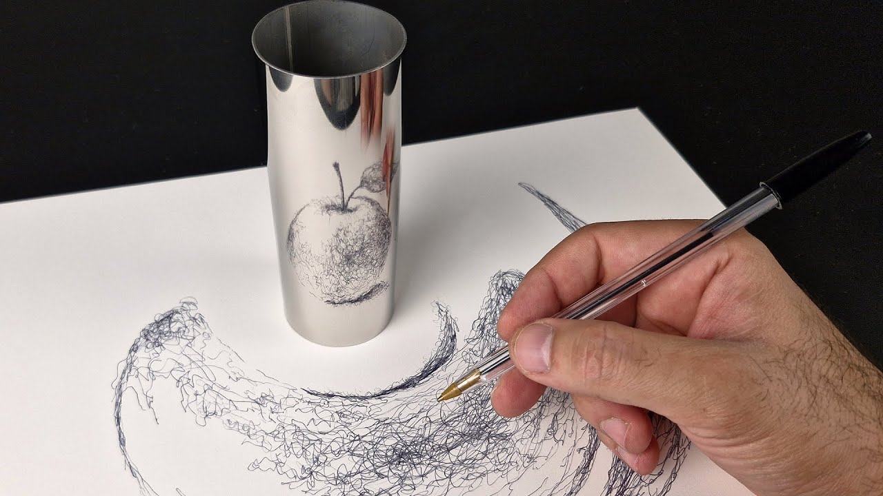 How to Draw Realistic Apples - Anamorphic Art - YouTube