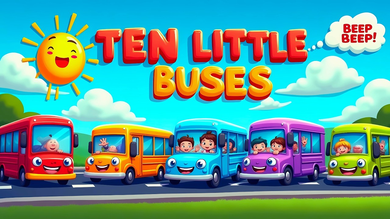 Ten Little Buses | Fun Kids Song | Nursery Rhymes Planet - YouTube