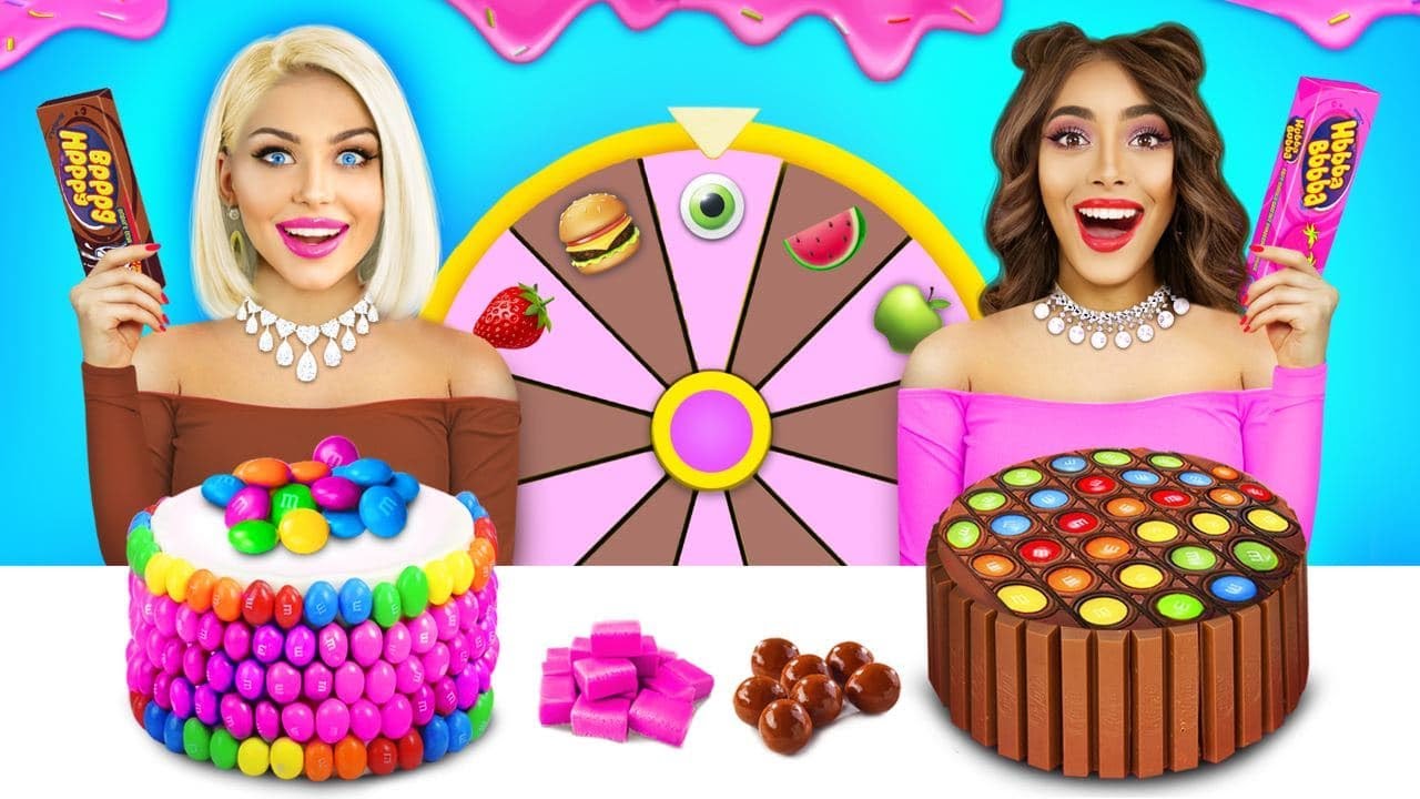 Bubble Gum VS Chocolate Food Challenge | Yummy War with Giant Food ...