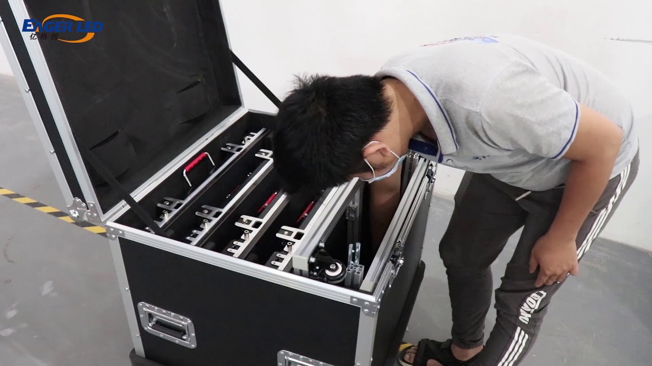 How to Pack Indoor Poster LED Display in a Small Flight Case - YouTube