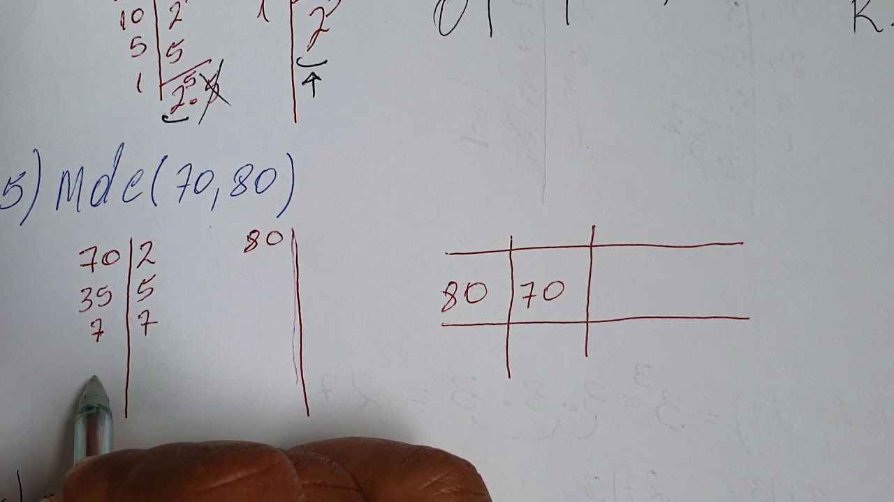 Exercícios de MDC(Máximo Divisor Comum), com divisão sucessiva. Rápido ...