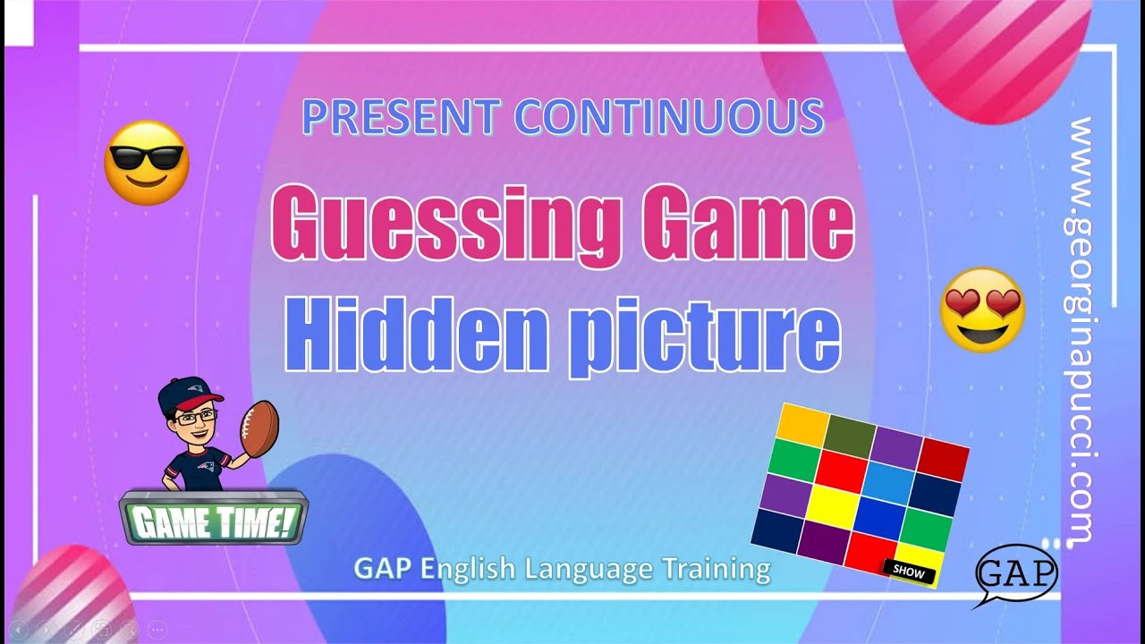 Guessing Game - hidden picture - Present Continuous - YouTube