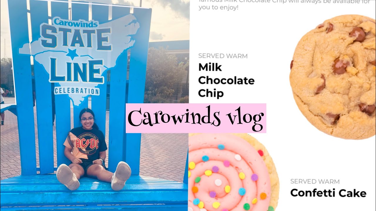 Carowinds vlog* (Crumbl Cookies, hurler, cyclone etc.) - YouTube