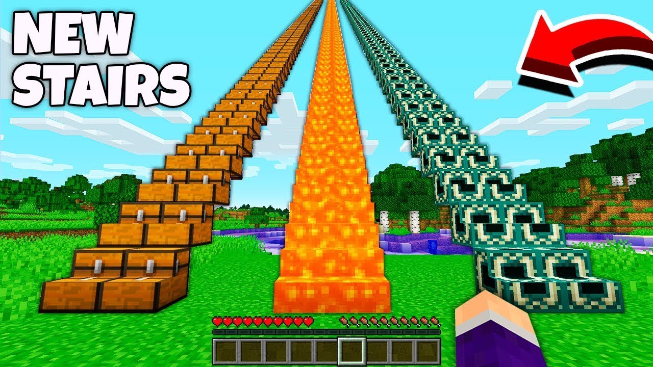 Where do lead NEW SECRET STAIRS in Minecraft? CHEST vs LAVA vs END ...