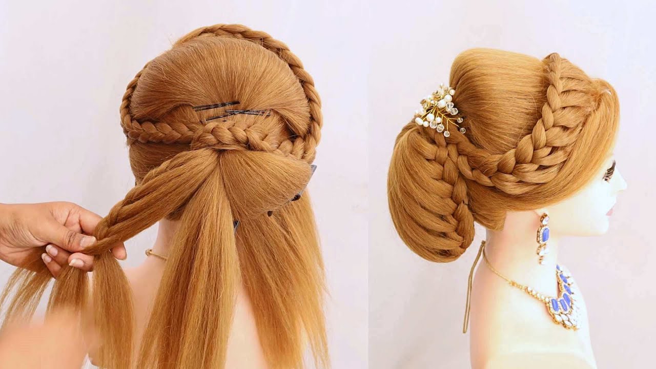 Different Tips hairstyle for engagement look | hairstyle for frock suit ...